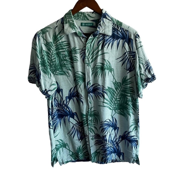 Cubavera | Shirts | Mens Cubavera Green Blue Hawaiian Print Short ...